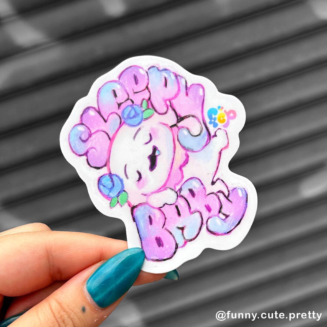 Pretty Sticker - Sleepy Baby - Vinyl Sticker FCP Funnycutepretty - Etsy