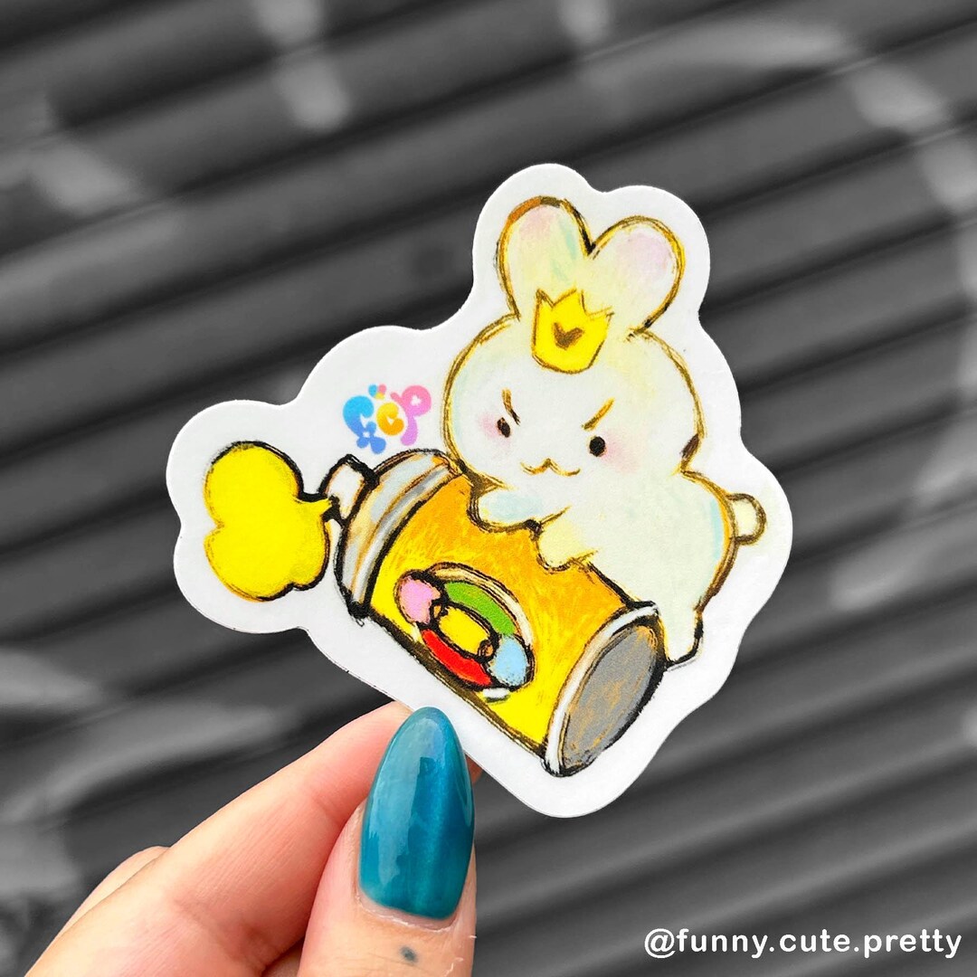 Cute Sticker - Cute Spraypainting Graffiti - Vinyl Sticker FCP ...
