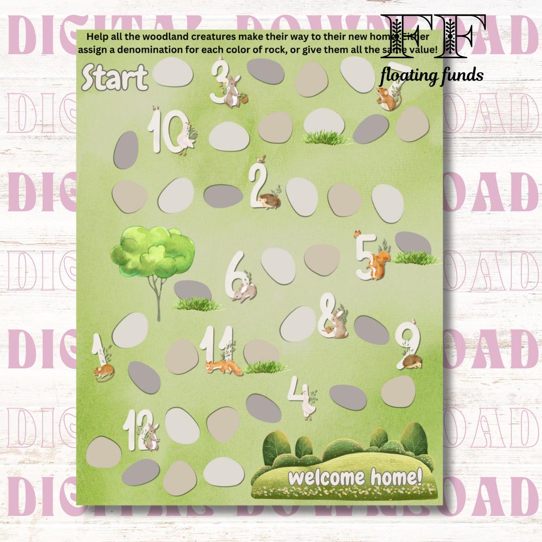 Woodland Creatures Savings Challenge Game | Cash Stuffing Game ...