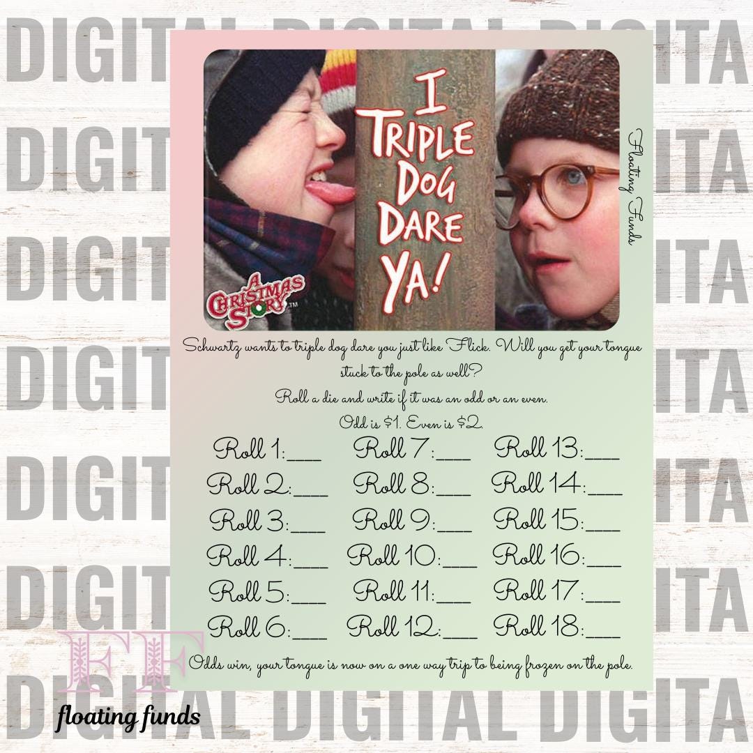 Triple Dog Dare Ya! Roll & Save Savings Challenge Game | Cash Stuffing ...
