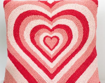 Traced Punch Needle Pattern on Monks Cloth With Serged Edges, Punch ...