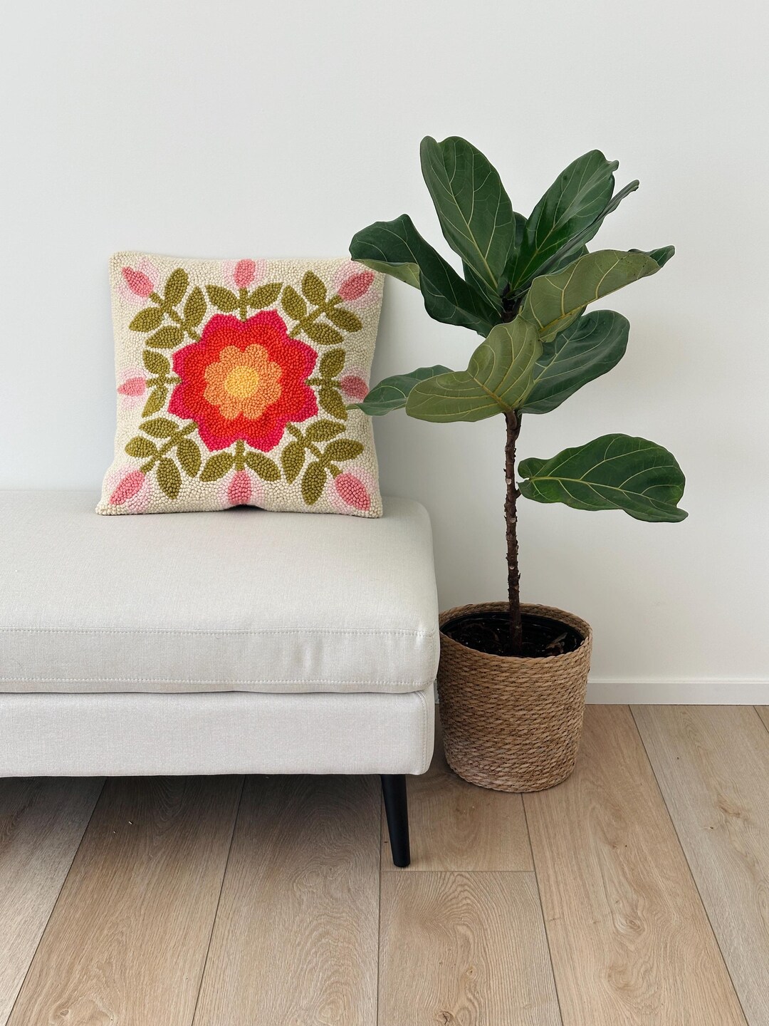 Folk Floral Punch Needle Pattern , Digital Download - Etsy