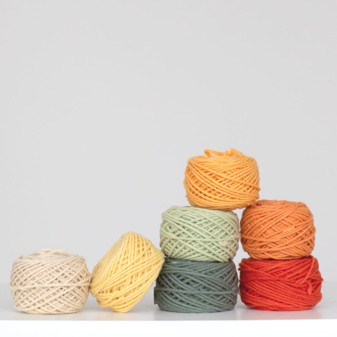 Yarn Bundle for Retro Floral Punch Needle Pattern, Rug Hooking, Wool ...