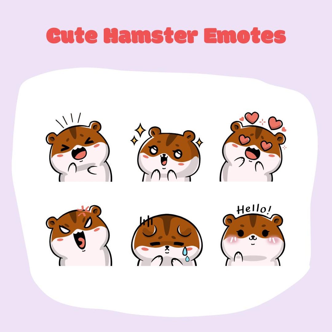 Cute Hamsters Twitch and Discord Emotes L Twitch Emotes L Cute Emotes L ...