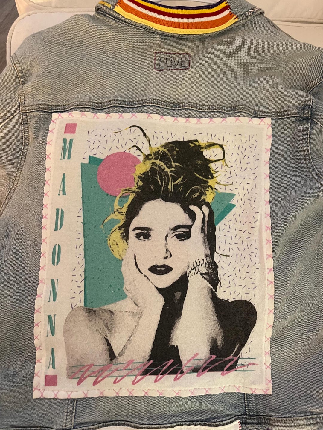 Sold DENIM MADONNA JACKET - Etsy