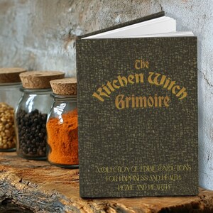 Kitchen Witch Grimoire, Recipe Book, Hardcover Lined Journal - Etsy