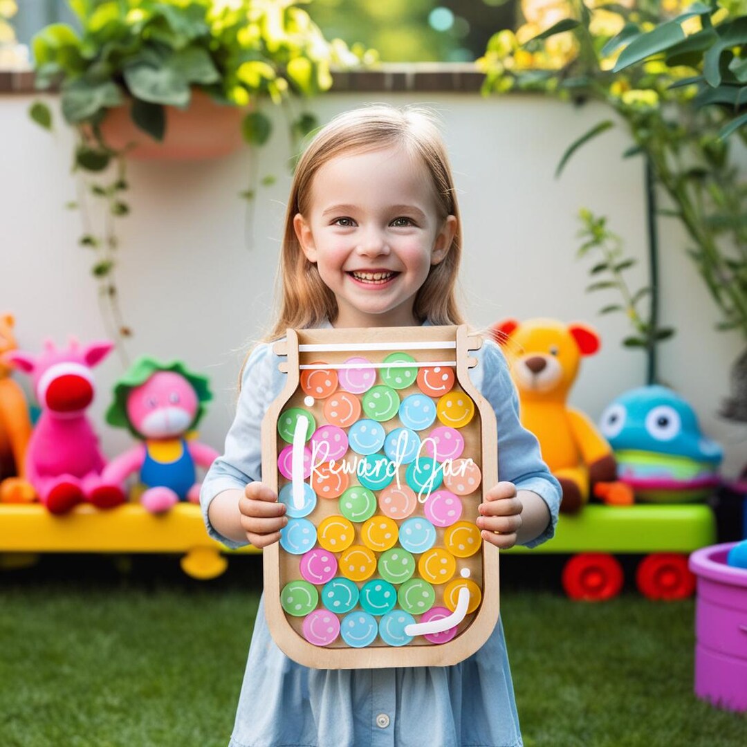 Custom Reward Jar With Smiley Tokens,classroom Teacher Jar , Gift for ...