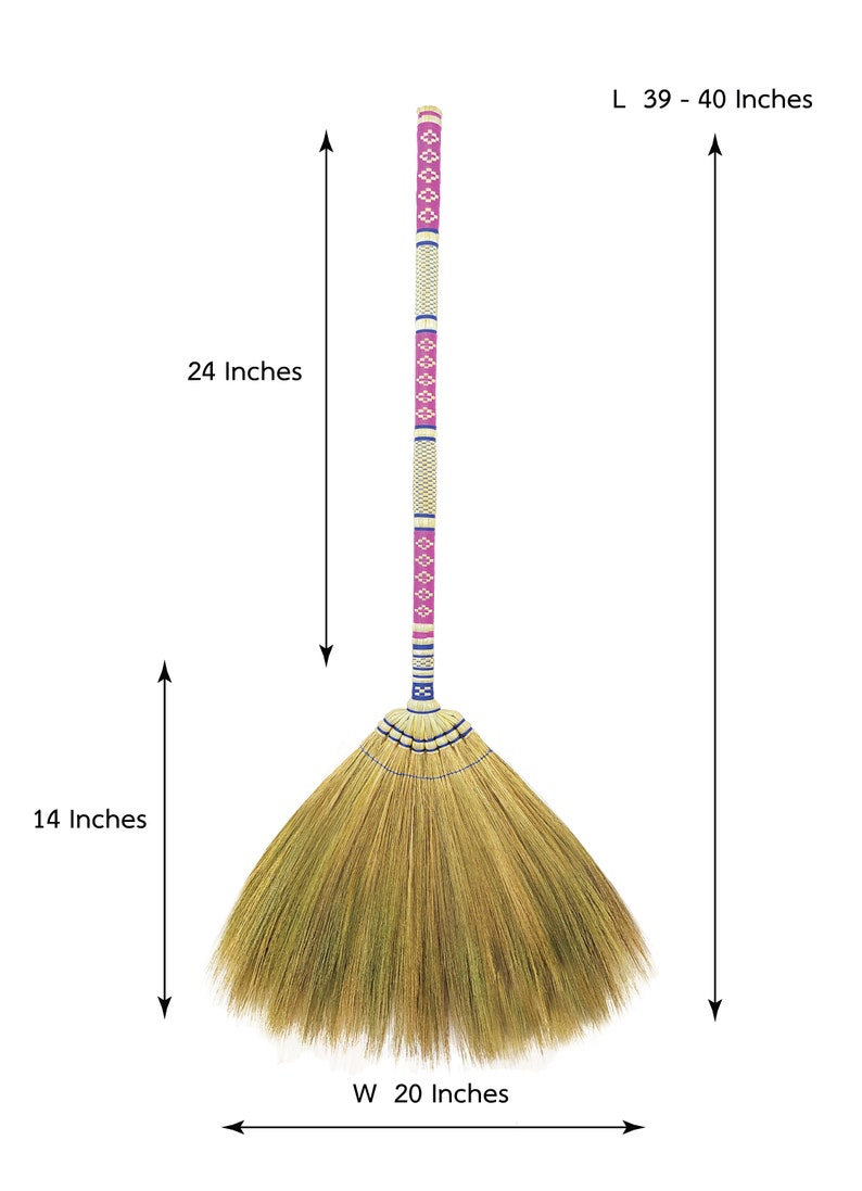 Asian Straw Broom Thai 40 Inch for Cleaning Floor,thai Vintage Retro ...