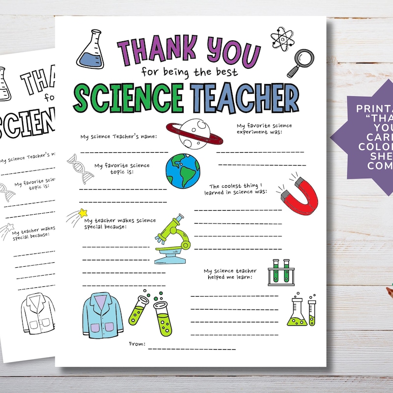 Science Thank You - Etsy