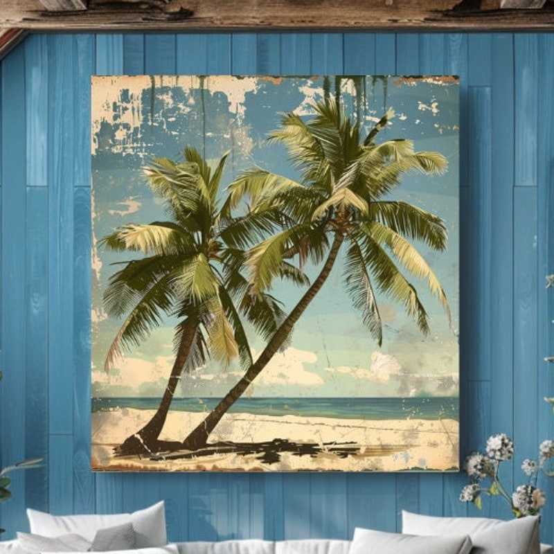 Palm Tree Art - Etsy