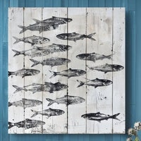 11 Fish Set Shoal of Fish Wall Art, Handmade Sculpture, Fish Wall ...