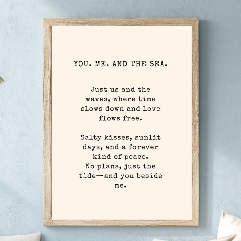 You Me and the Sea - Etsy