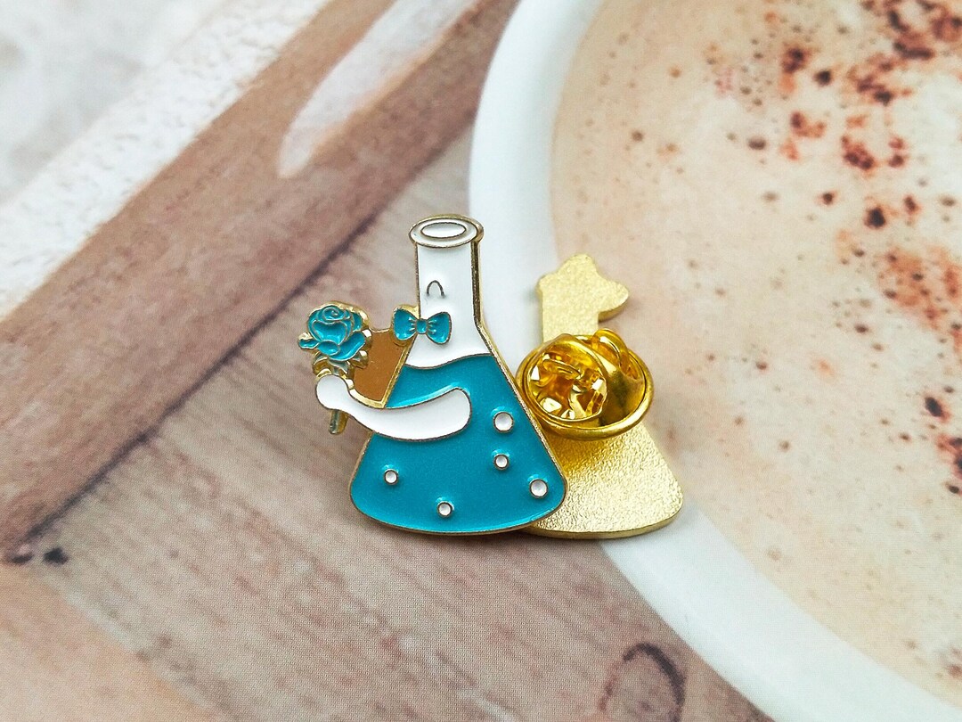 Chemistry Beaker Tube Science Enamel Pin Measuring Cup Brooch Science ...