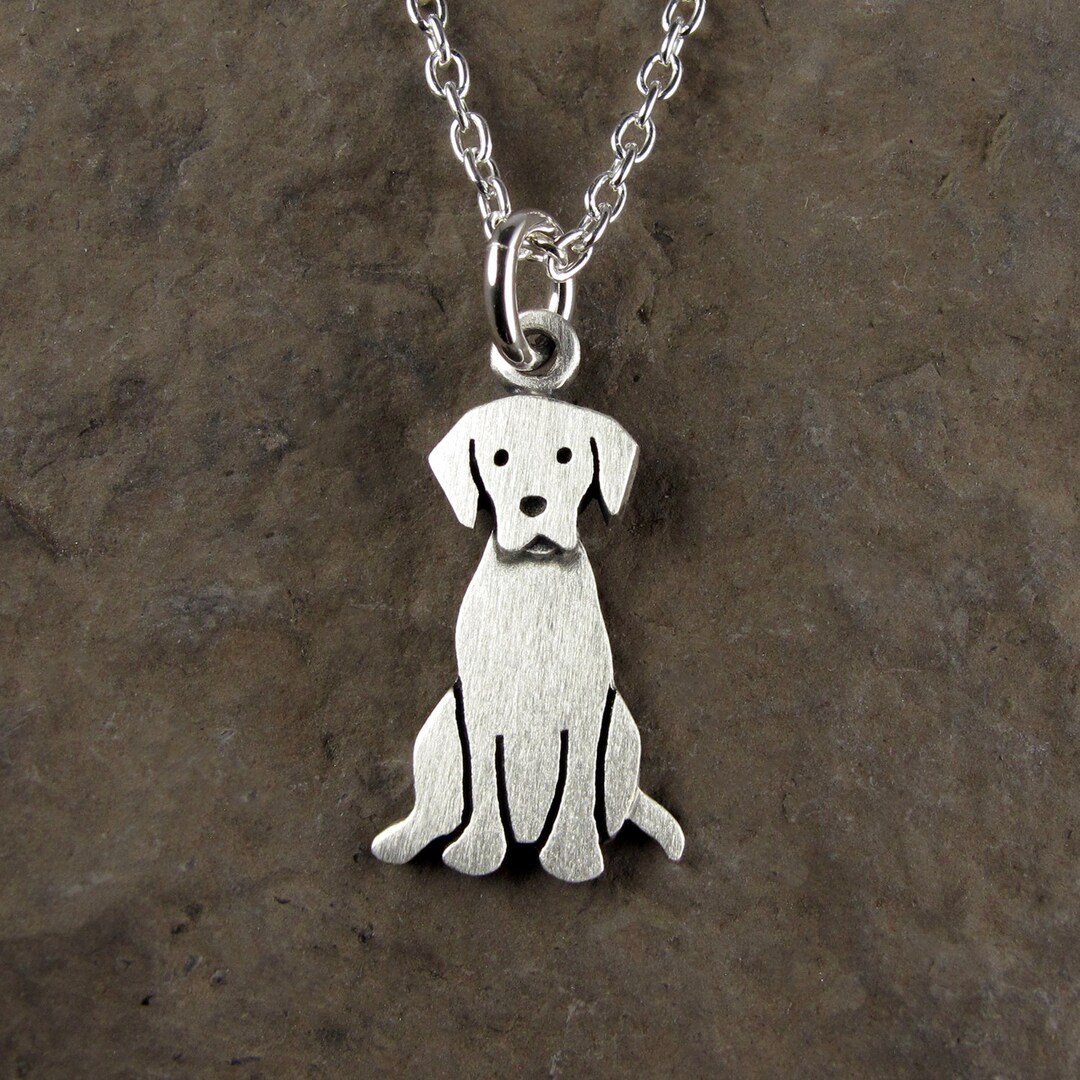 Tiny Labrador Retriever Pendant / Necklace Sterling Silver - Etsy