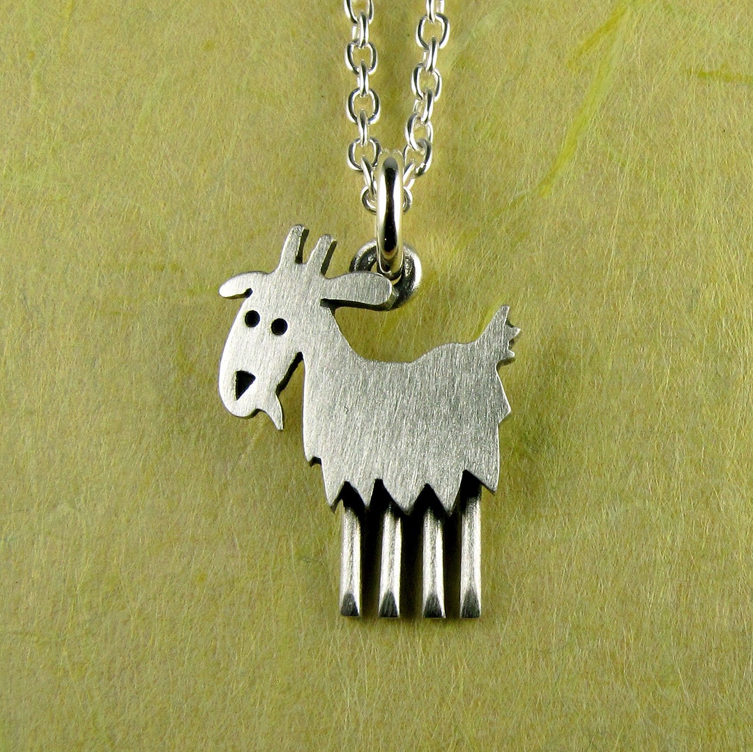 Tiny Goat Pendant / Necklace - Etsy Canada