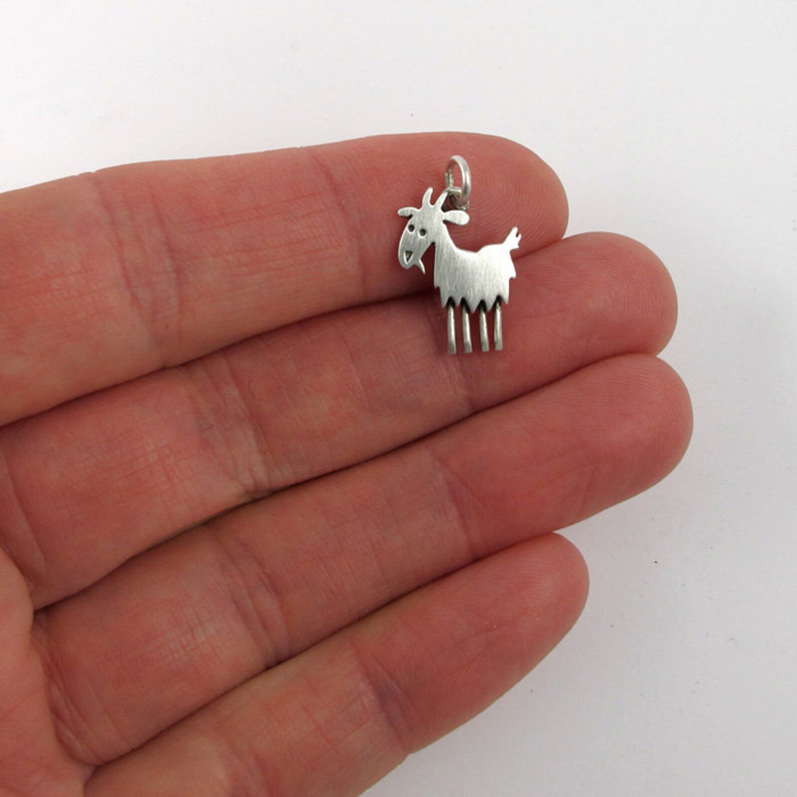Tiny Goat Pendant / Necklace - Etsy