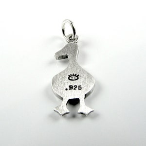 Tiny Duck Pendant / Necklace Sterling Silver - Etsy
