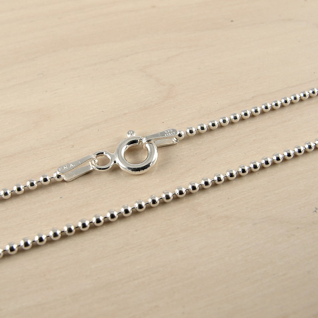 Sterling Silver Ball Chain - Etsy