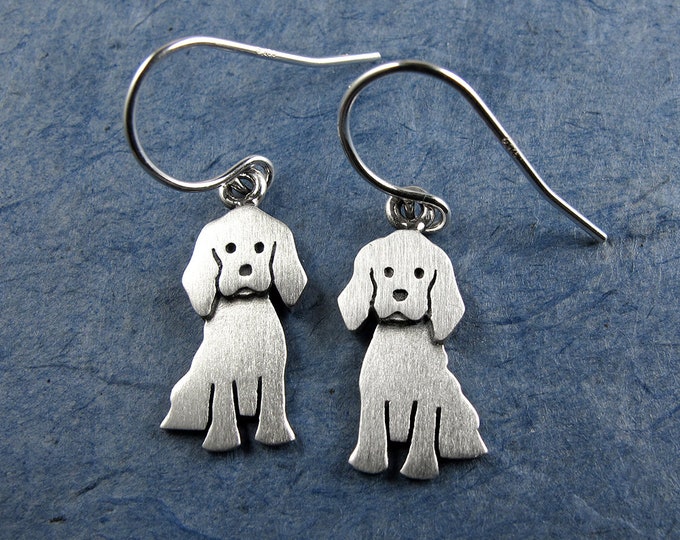 English Cocker Spaniel Silver-plated Earrings With an Image of a Pure ...
