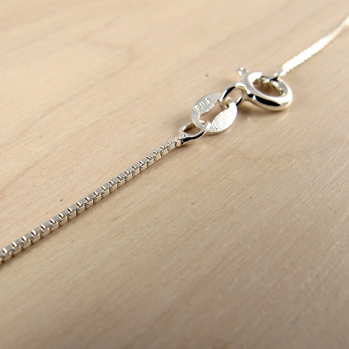 Sterling Silver Box Chain - Etsy