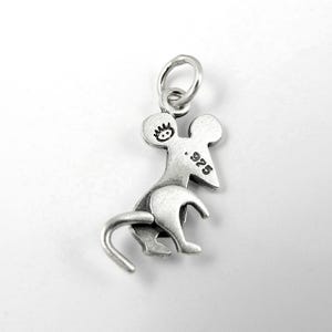 Tiny Mouse Pendant / Necklace - Sterling Silver - Etsy
