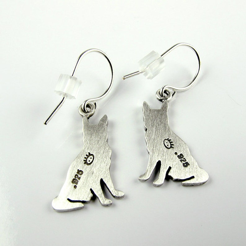 Tiny German Shepherd Earrings - Etsy