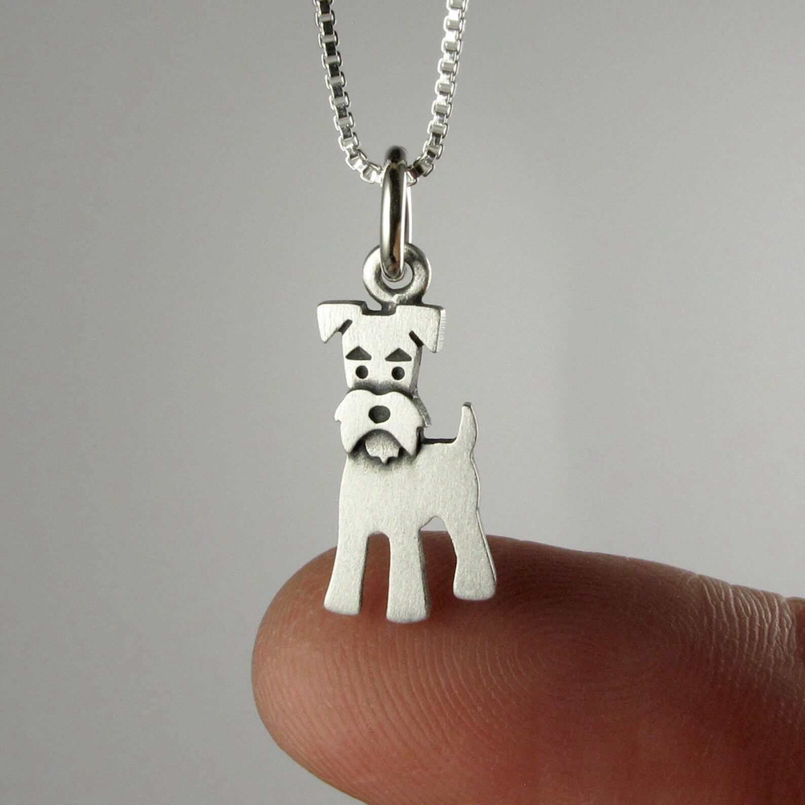 Tiny Schnauzer Pendant / Necklace - Etsy