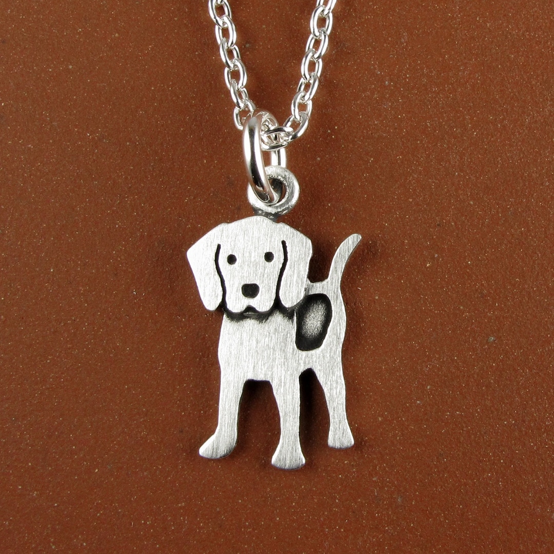 Tiny Beagle Pendant / Necklace Sterling Silver - Etsy