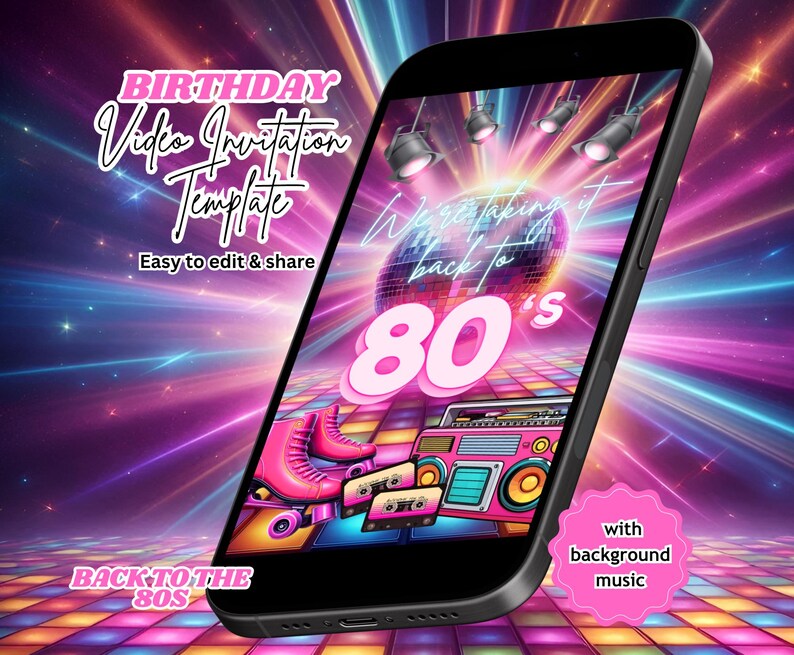 80s Party Invitation, 80s Birthday Invitation, Back to the 80s ...