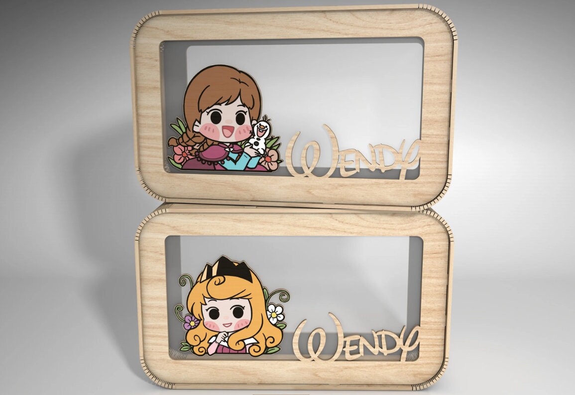 Personalised Princess Money Box Svg, Princess Piggy Bank Cut File, Kids ...