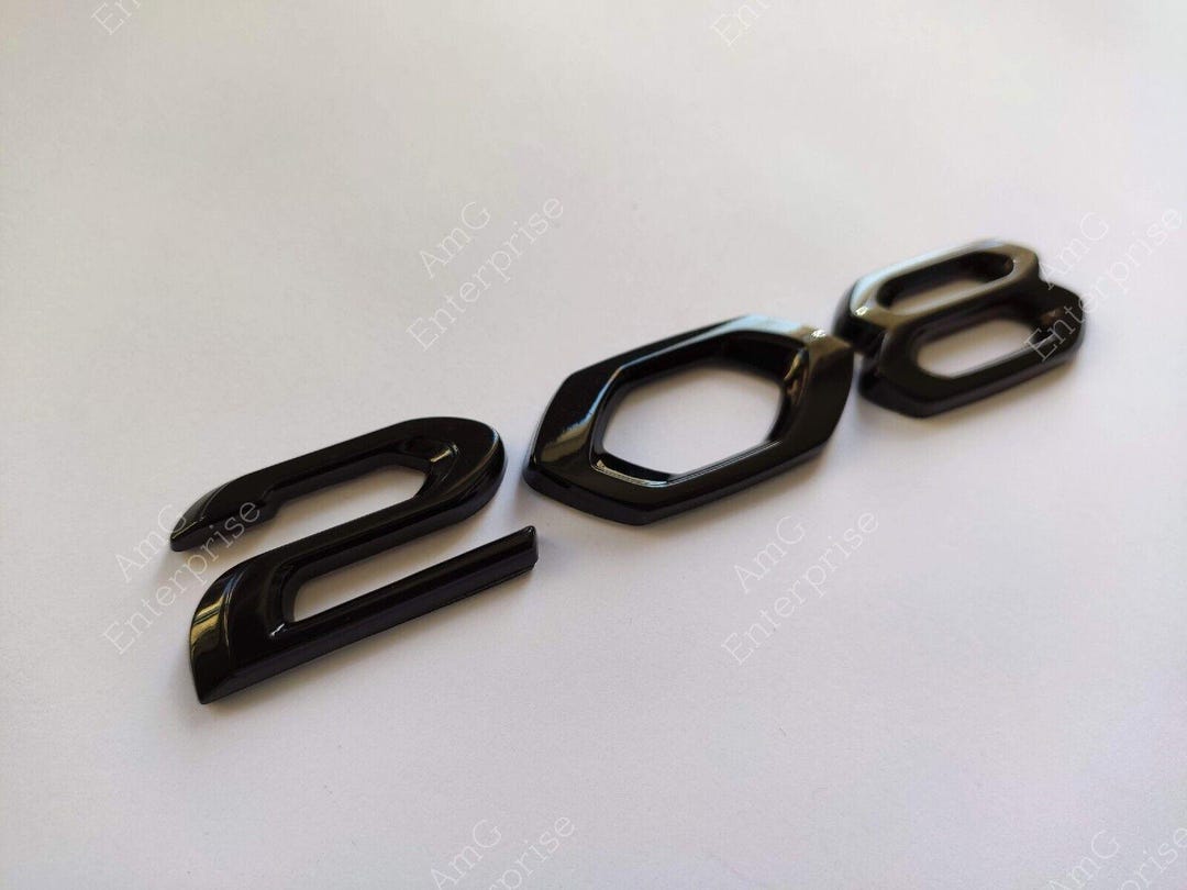 LOGO 208 Peugeot Black Badge Acronym Monogram Emblem Sticker - Etsy