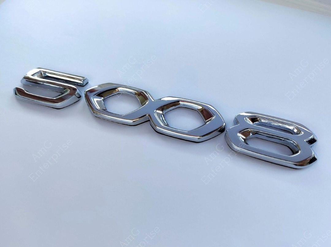 LOGO 5008 Peugeot Chrome Badge Acronym Monogram Emblem Sticker - Etsy