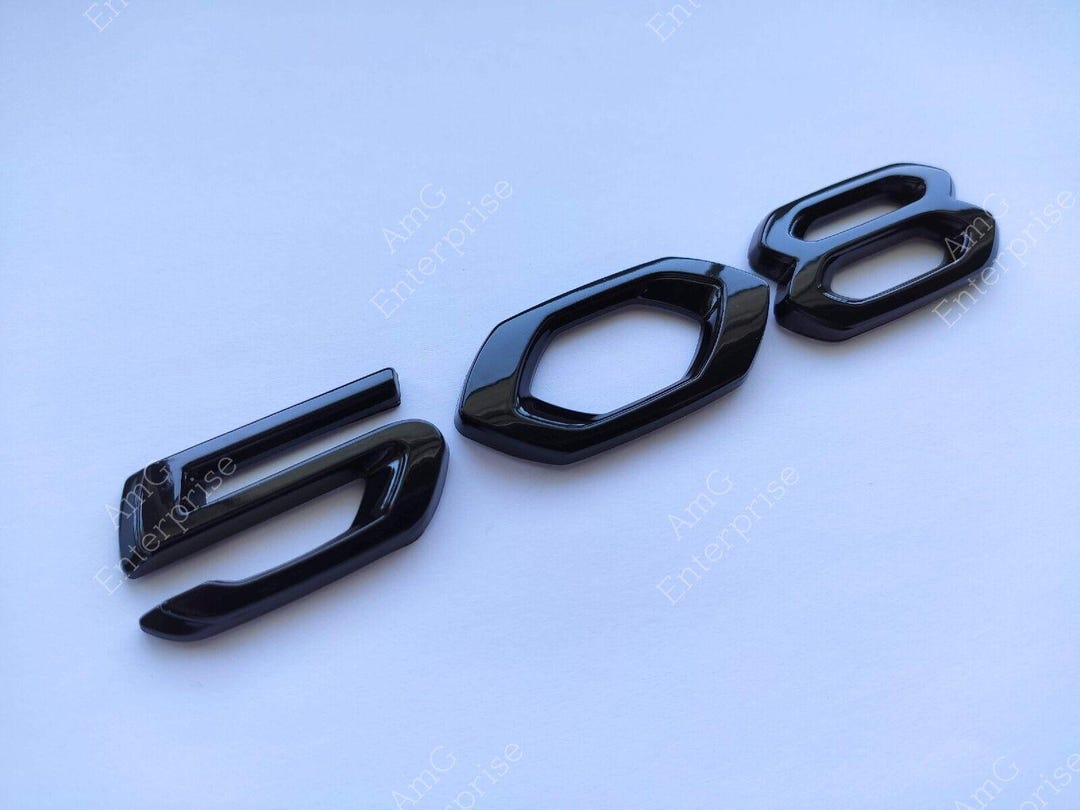 LOGO 508 Peugeot Black Badge Acronym Monogram Emblem Sticker - Etsy