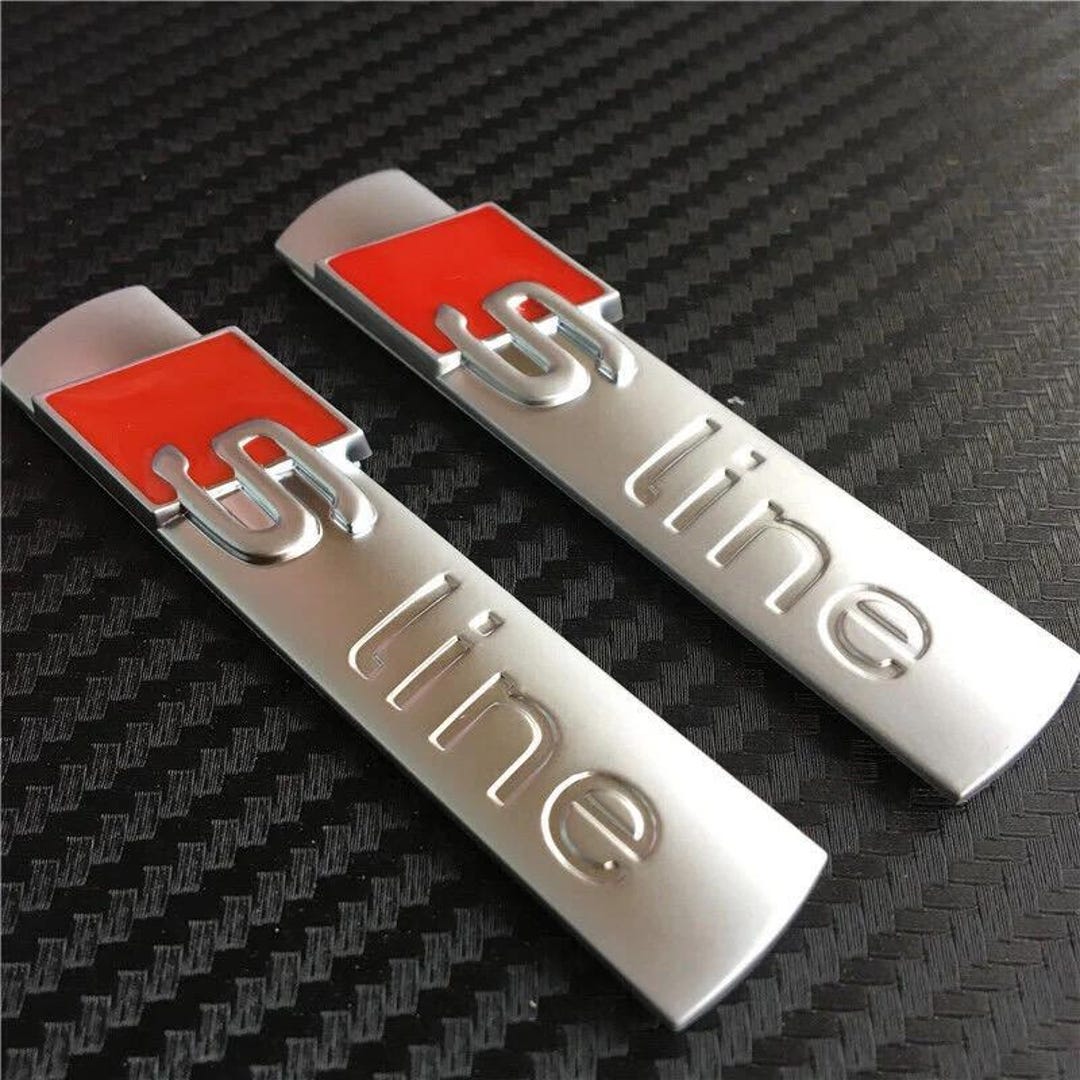 2x AUDI S-line Logo Badge Monogram Emblem Sticker Matt Grey - Etsy