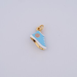 Gold Shoe Charm, 18K Gold Filled Shoe Pendant,shoe Necklace,enamel Shoe ...