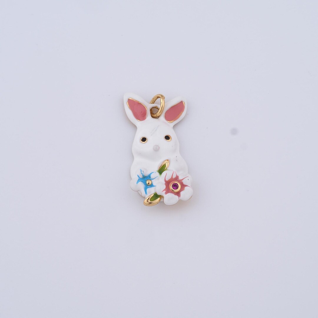 Gold Rabbit Charm 18K Gold Filled Rabbit Pendant Rabbit Necklace Rabbit ...