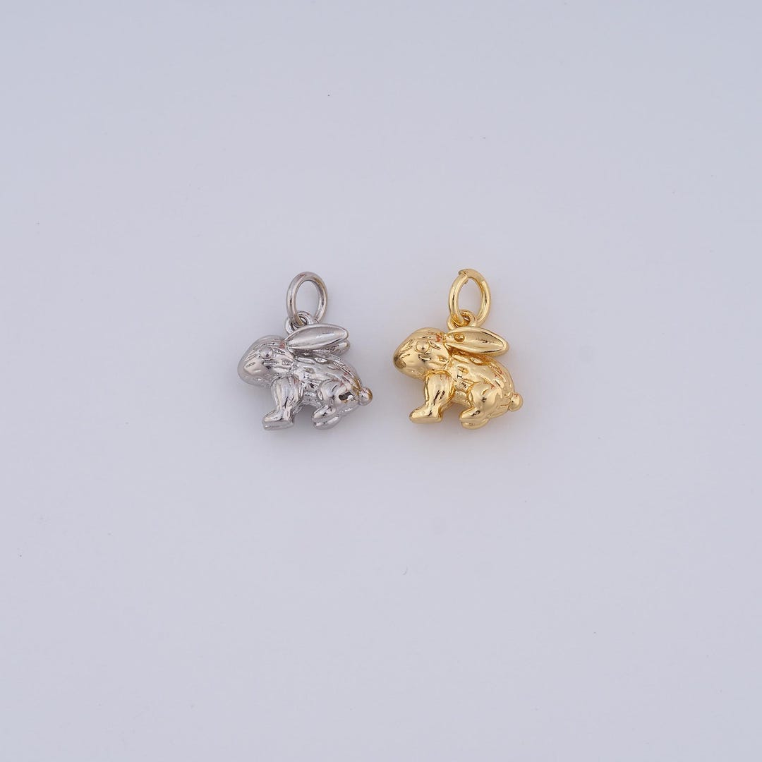 Gold Rabbit Charm, 18K Gold Filled Rabbit Pendant,rabbit Necklace ...