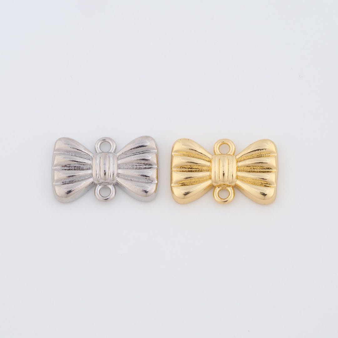 Gold Bow Connectors 18K Gold Filled Minimalist Connectors Bow ...