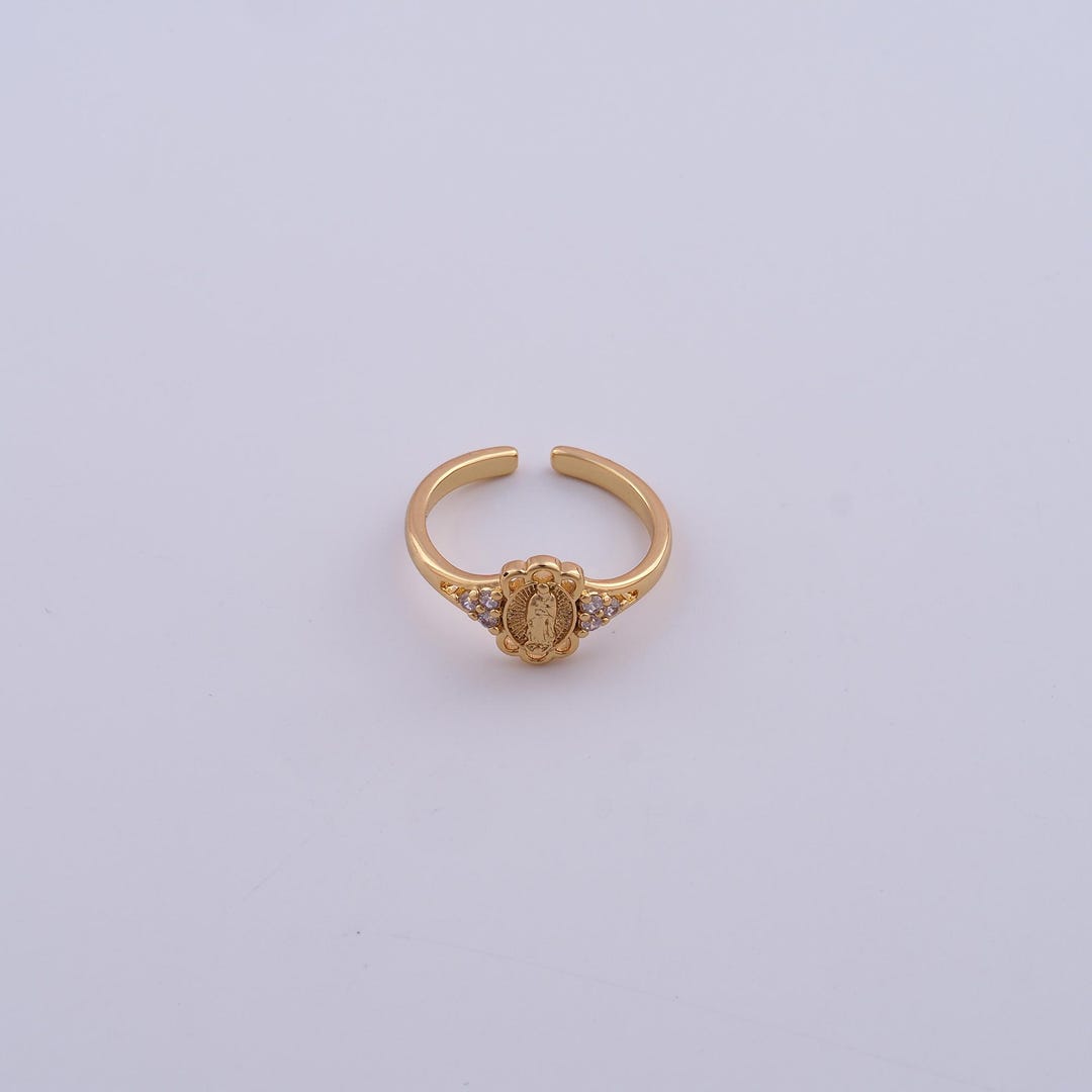 Virgin Mary Ring 18K Gold Filled Open Rings Snake Minimalist Rings ...
