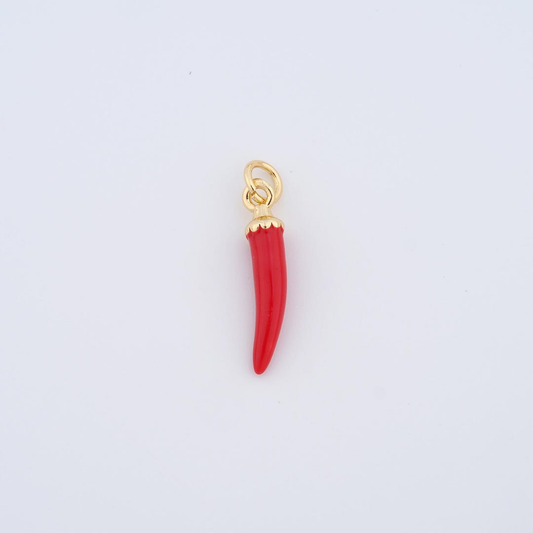 Gold Chili Charm 18K Gold Filled Vegetable Pendant Vegetable Necklace ...