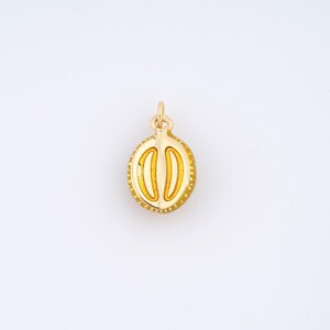 Gold Durian Charm 18K Gold Filled Durian Pendant Durian Necklace Enamel ...