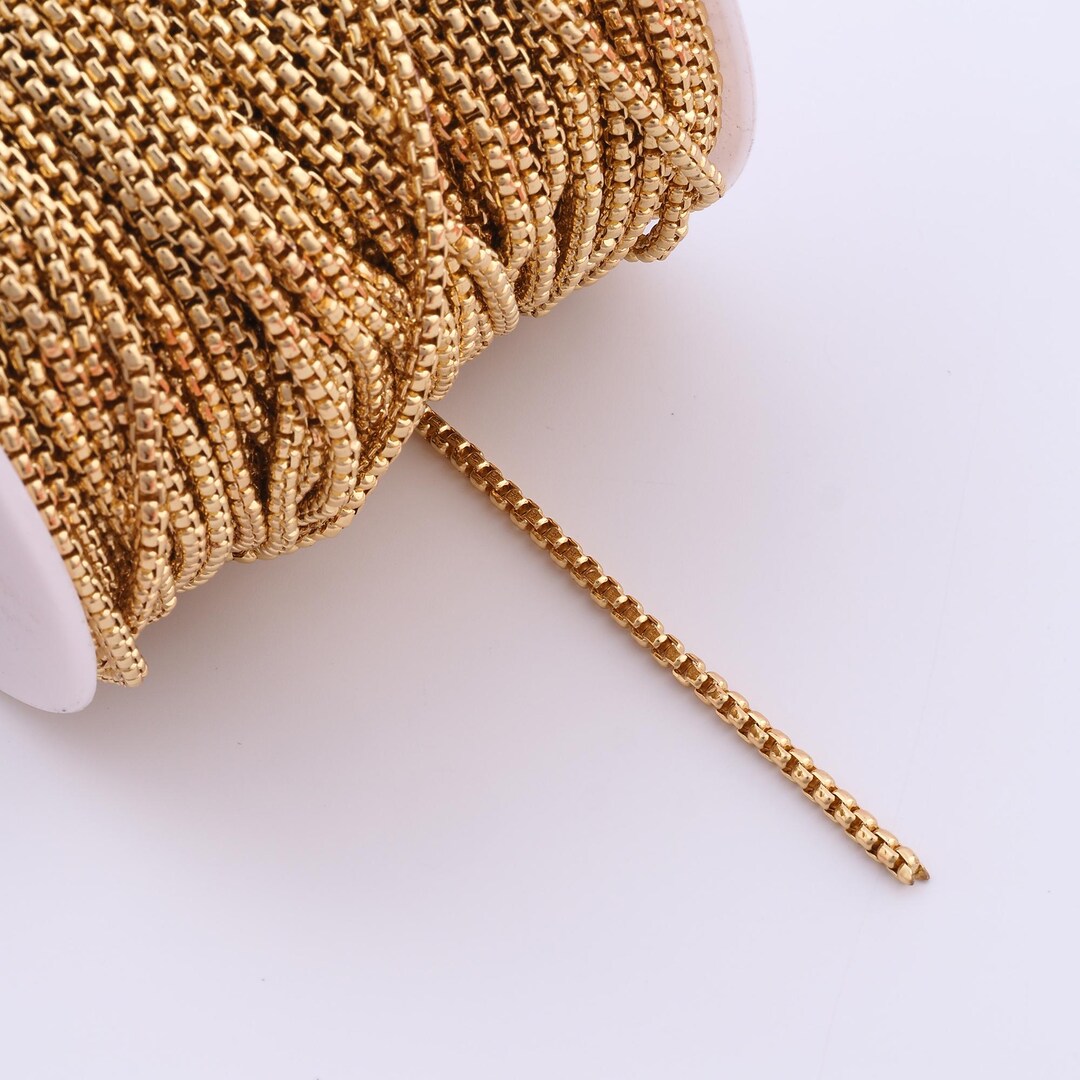 Gold Box Chains,18k Gold Filled Box Chains, Semi-finished Chain ...