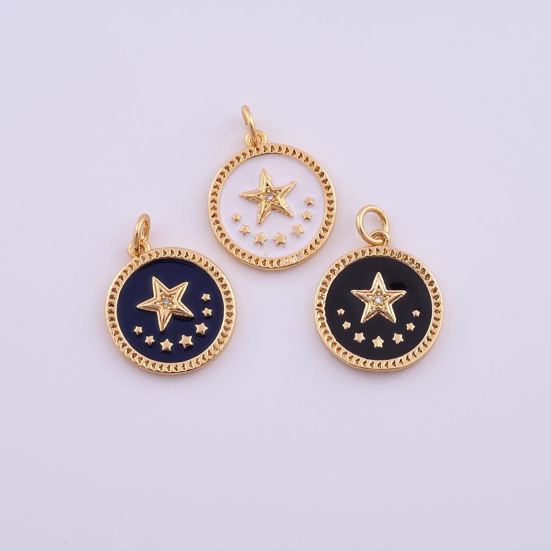 Gold Star Charm 18K Gold Filled Star Pendant Star Necklace CZ Star ...