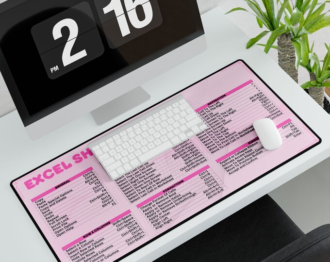 Excel Shortcuts Mouse Pad, Excel Shortcut Accountant Office Gift, CPA ...