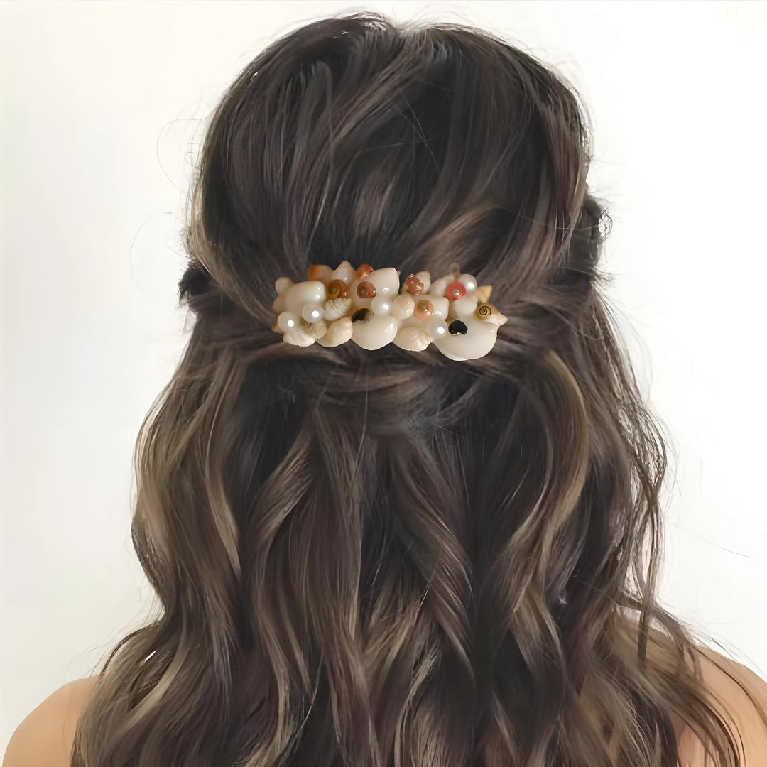 Seashell Hair Comb, Handcrafted Natural Seashell, Beach Wedding Comb ...