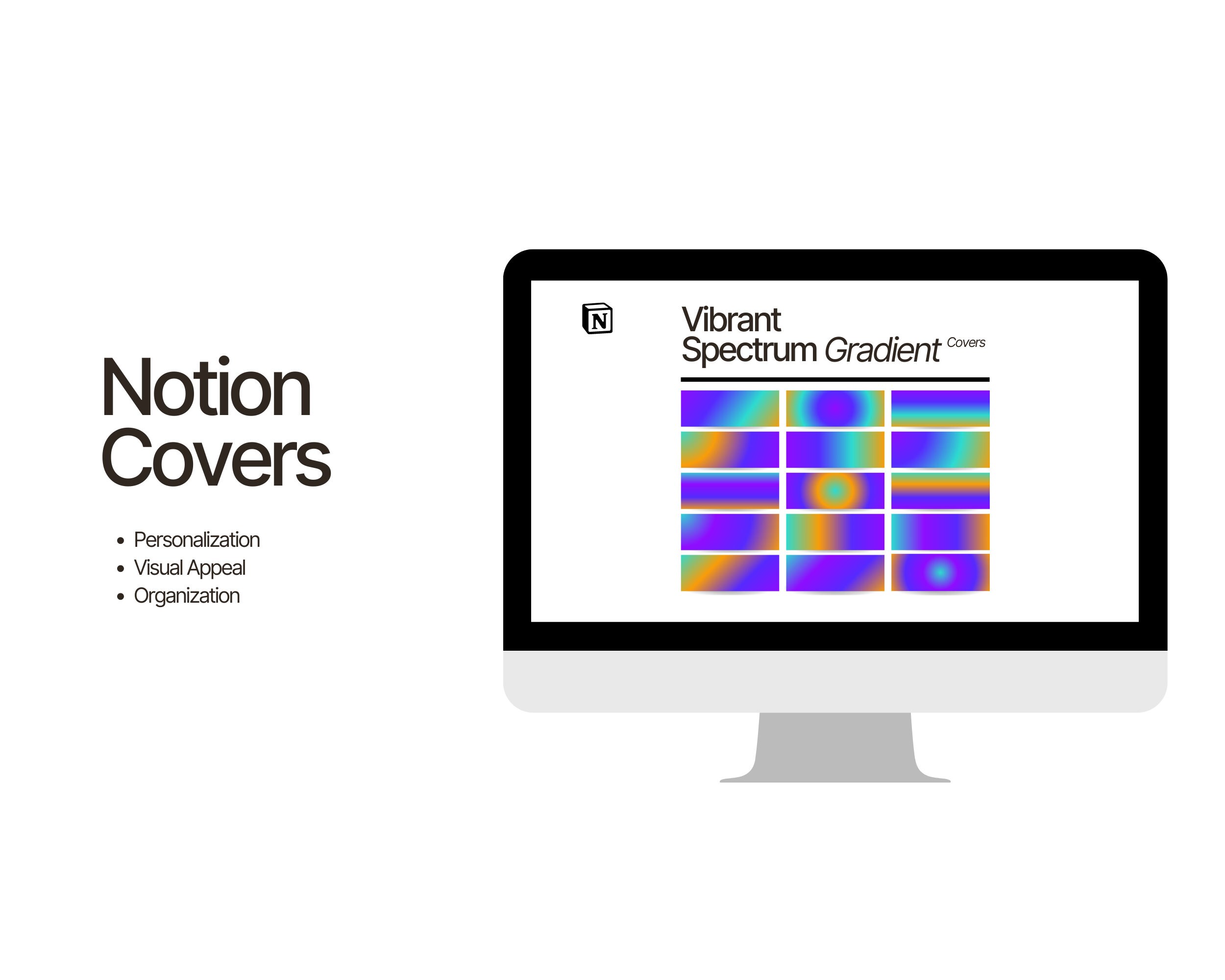 Notion Covers Gradient, Gradient Icons and Notion Dividers, Notion ...