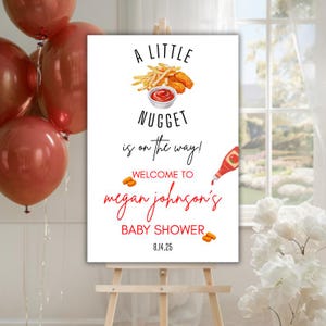 Nugget Baby Shower Sign - Etsy UK