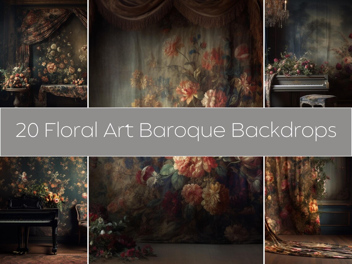 20 Floral Art Baroque Backdrops - Etsy