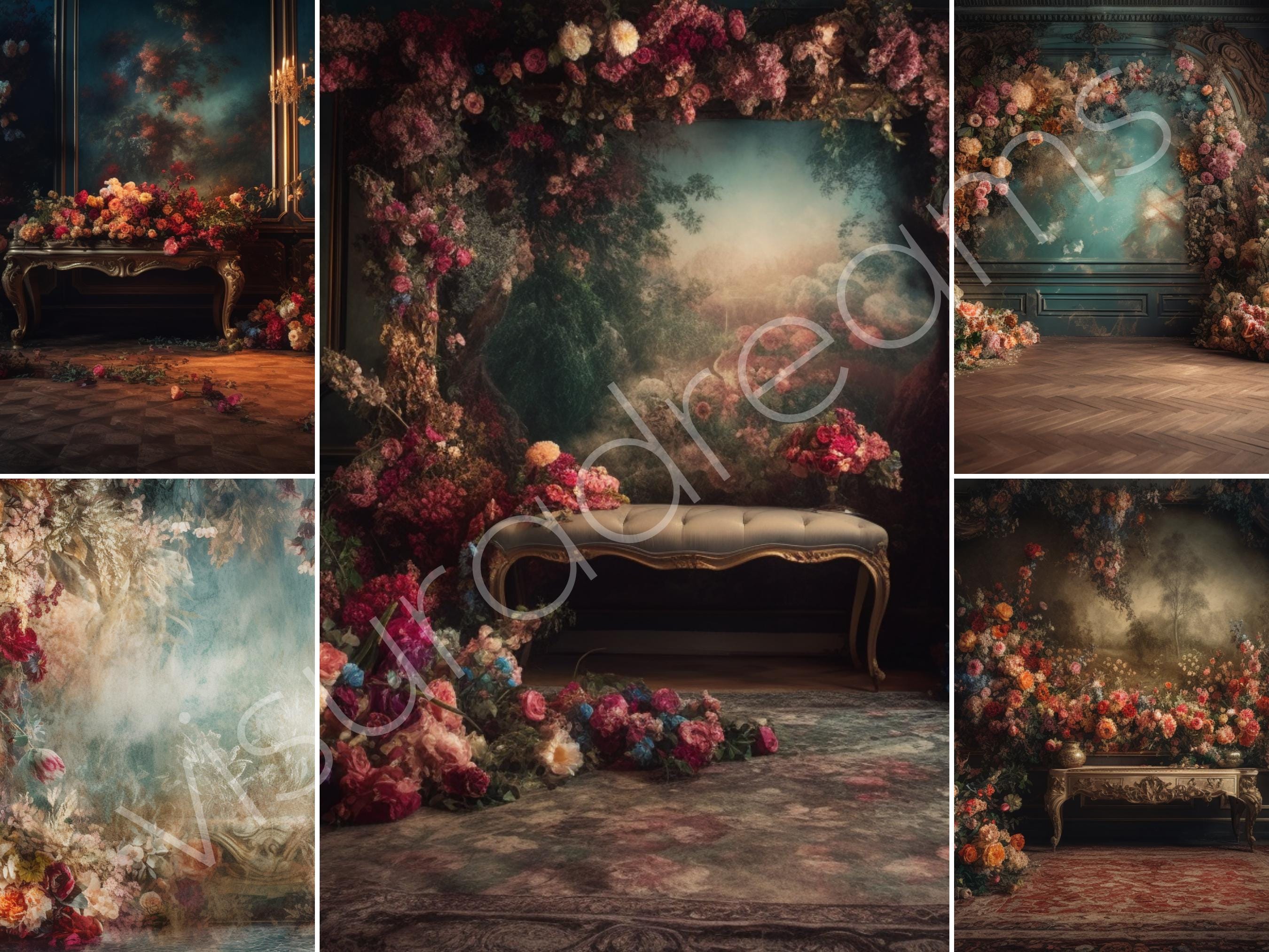 20 Floral Art Baroque Backdrops - Etsy