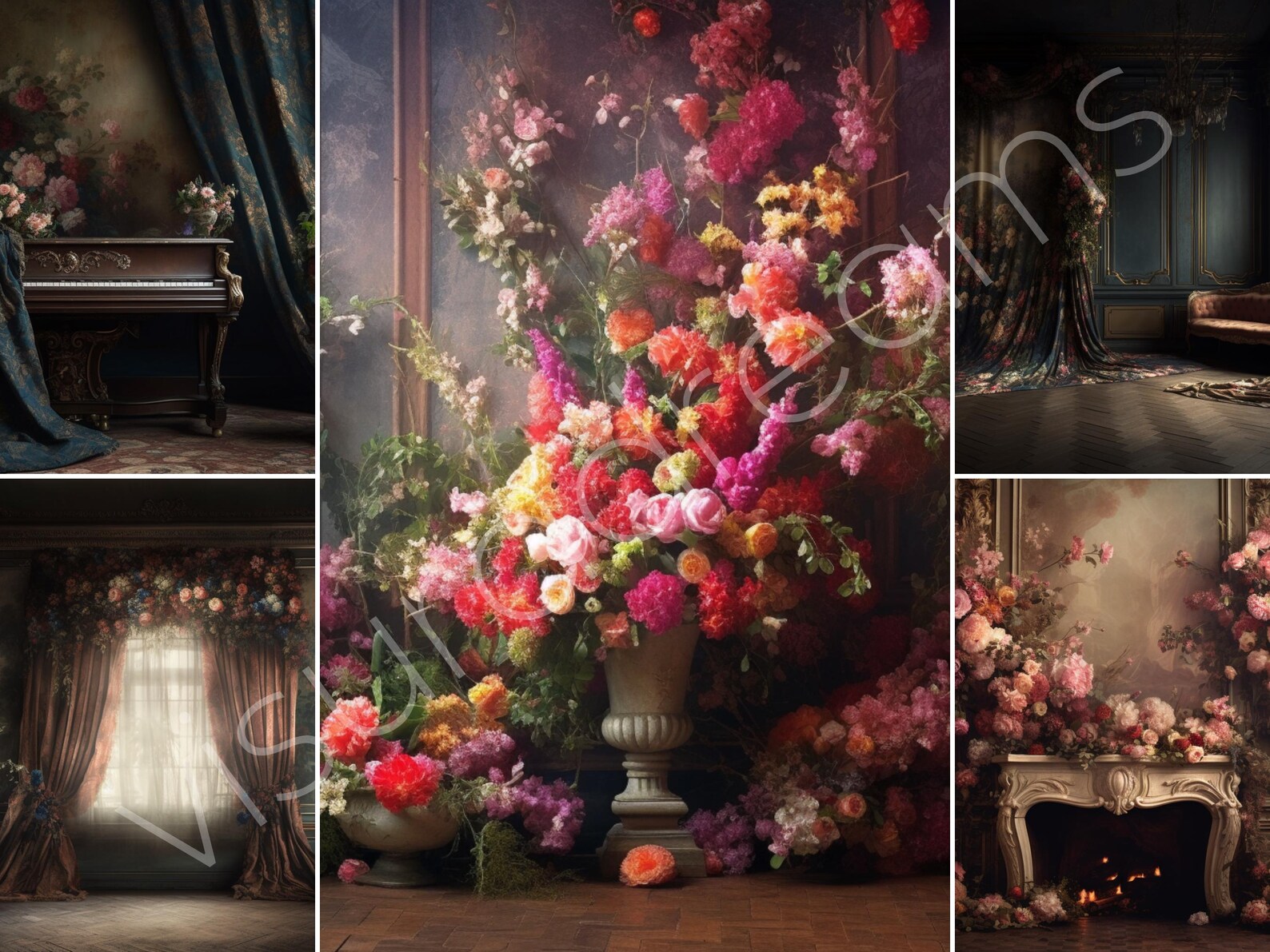 20 Floral Art Baroque Backdrops - Etsy